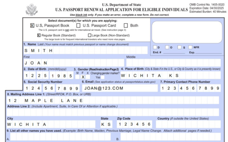 US Passport Forms – Fast Form Filler